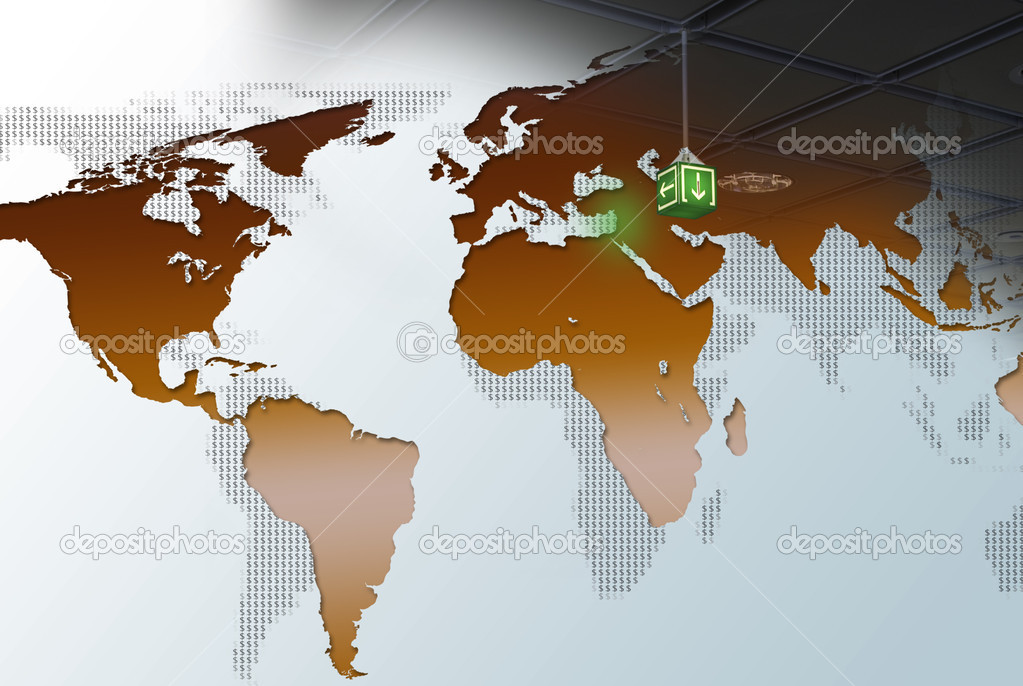 Business map with a light arrow Stock Photo by ©sergio.castelli 17700131