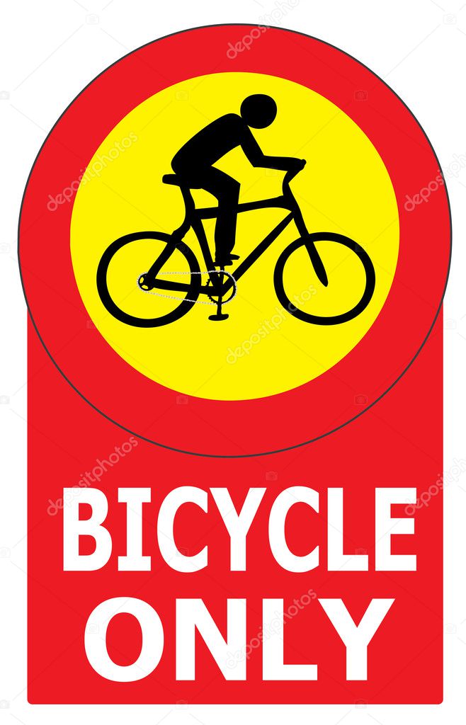 Only Bicycle Sign Label ⬇ Vector Image by © kobfujar | Vector Stock ...