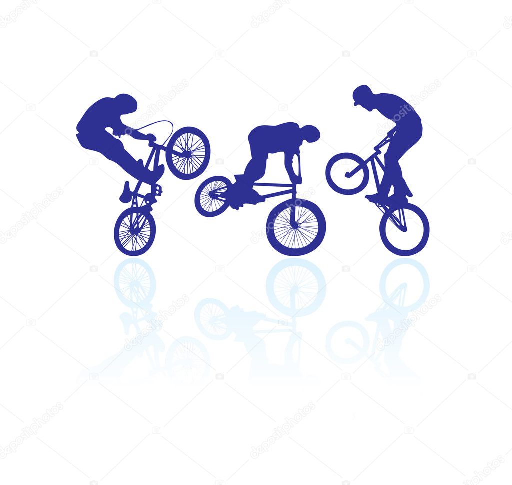 Bmx riders Stock Vector Image by ©booblgum #18092917