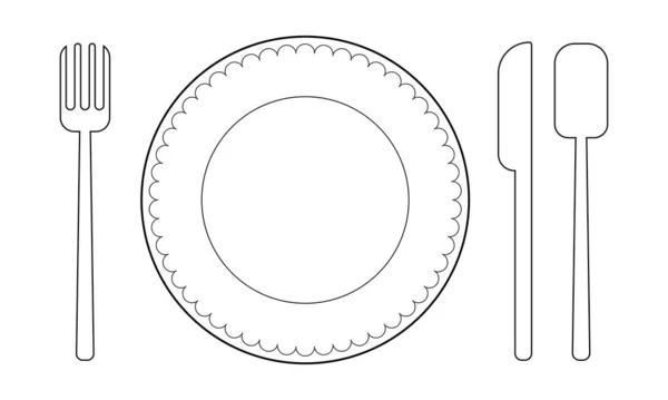 Dinner Plate Coloring Page
