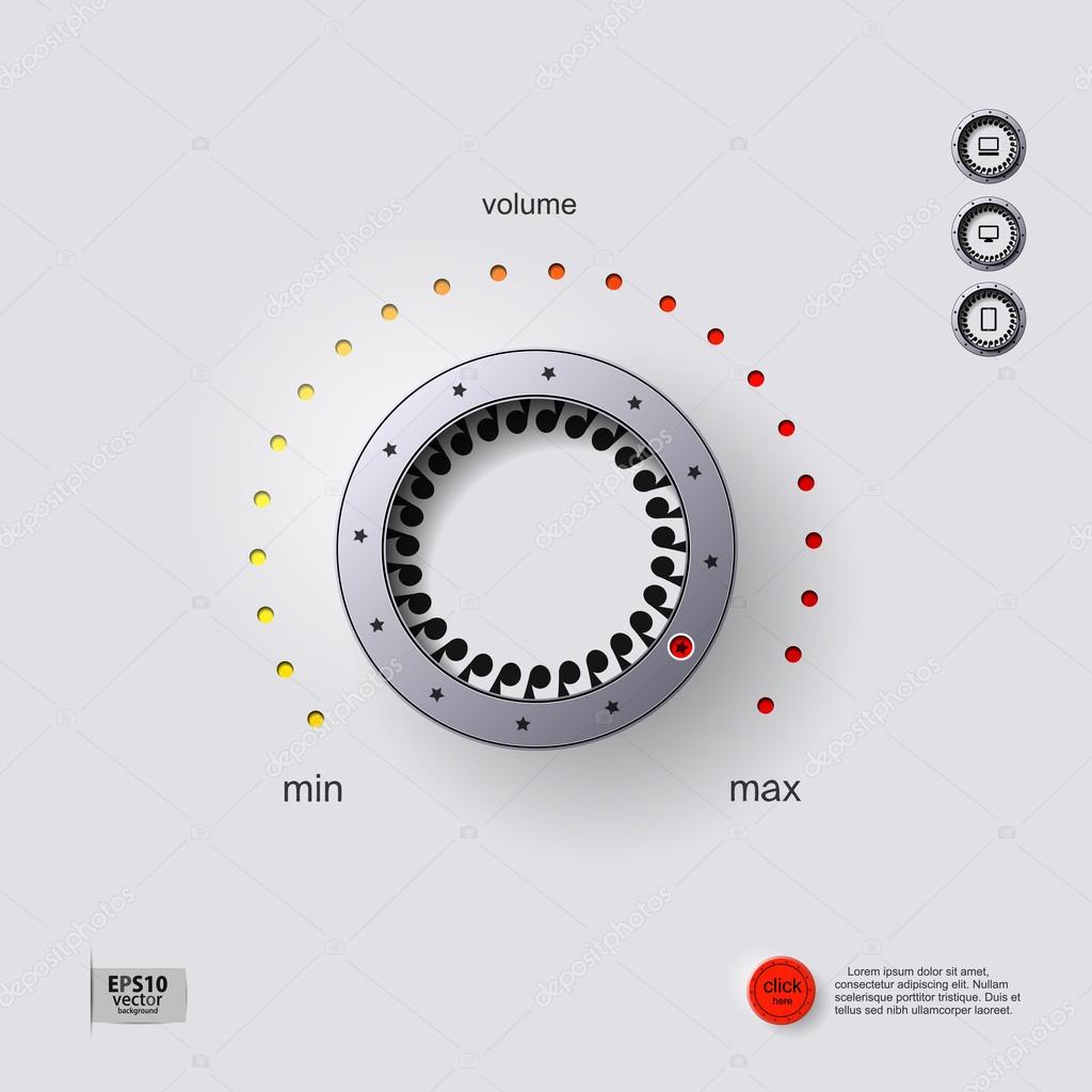 Volume control Stock Vector by ©Ieromina 21501753