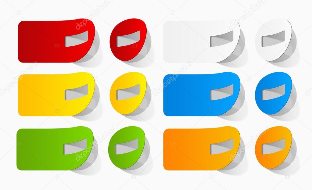 Vector Tag Sticker Label Shadow Stock Vector by ©Ieromina 28343121