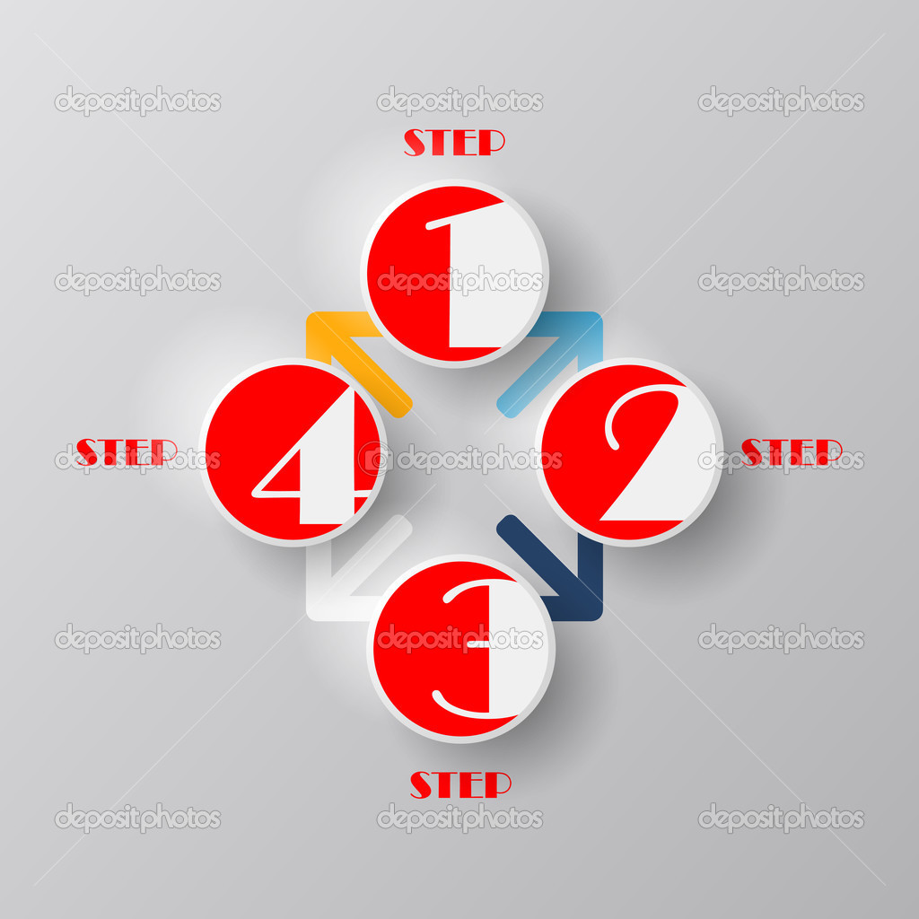 Modern arrow circle step Stock Vector Image by ©Ieromina #33269501