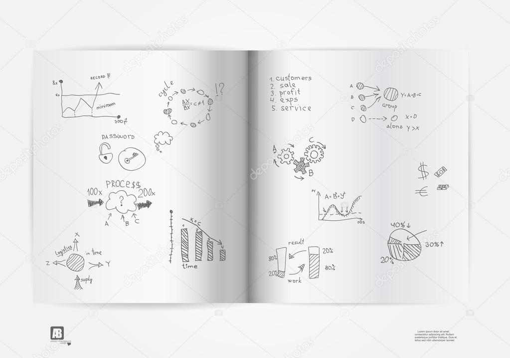 Open notebook Stock Vector Image by ©Ieromina #34530649