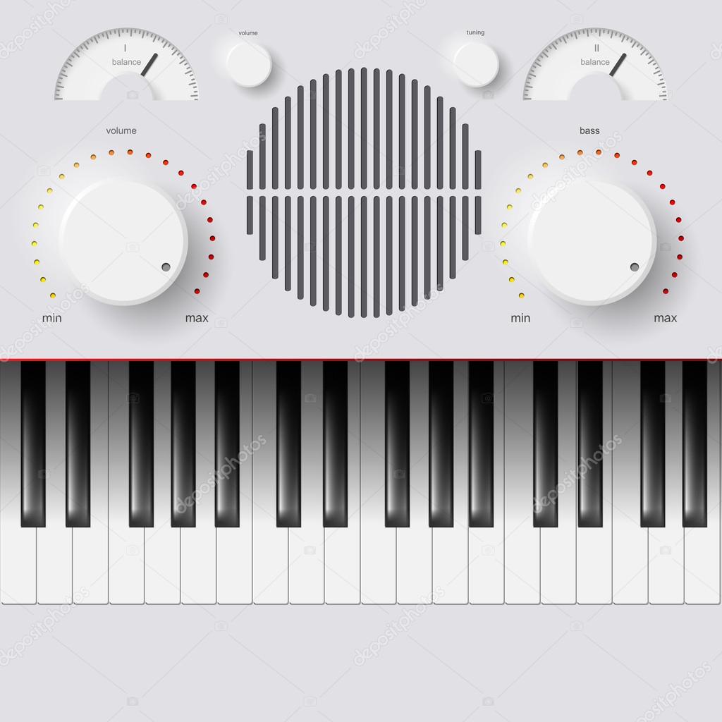 Synthesizer Keys Knobs Buttons and keyboard Stock Vector by ©Ieromina ...