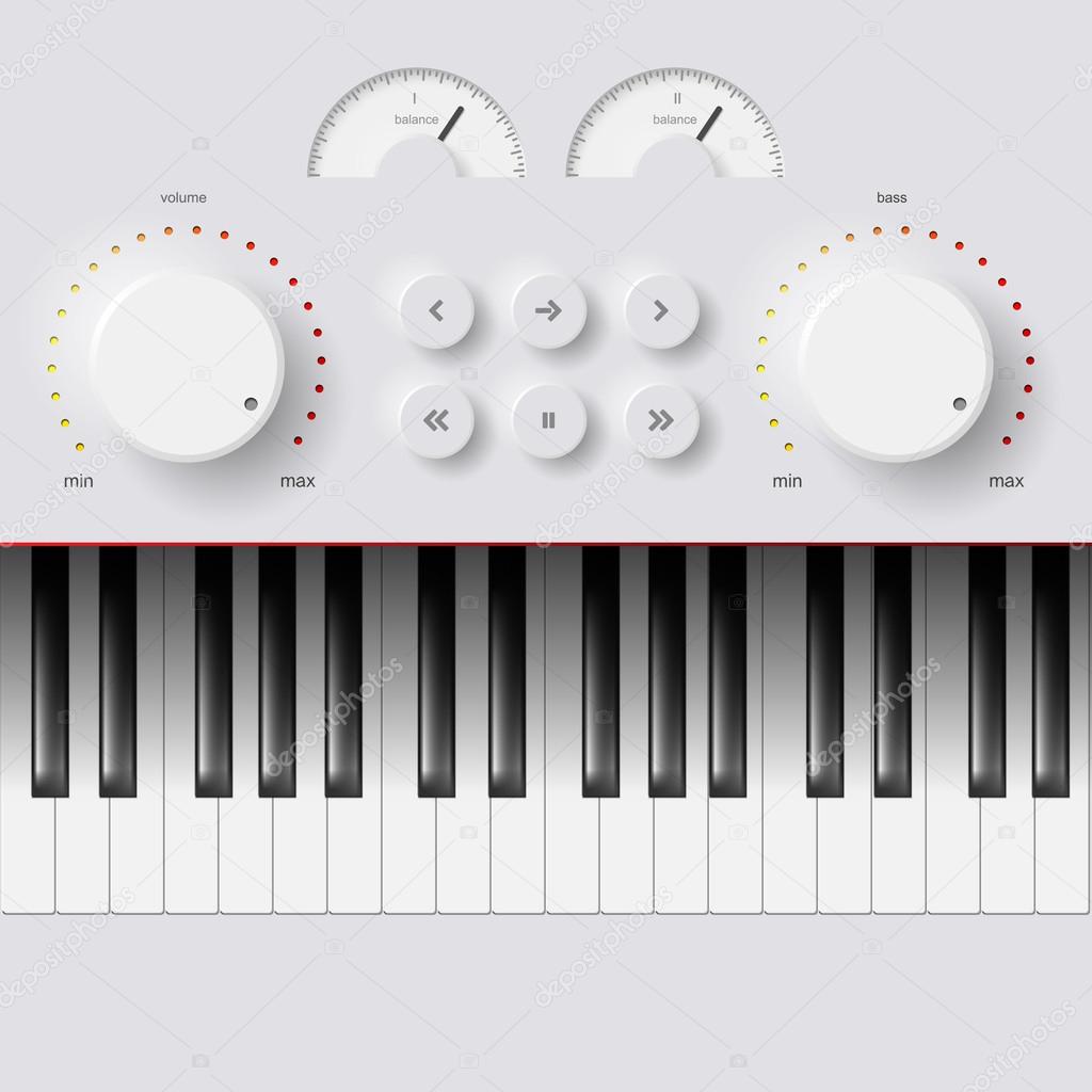 Synthesizer Keys Knobs Buttons and keyboard Stock Vector by ©Ieromina ...