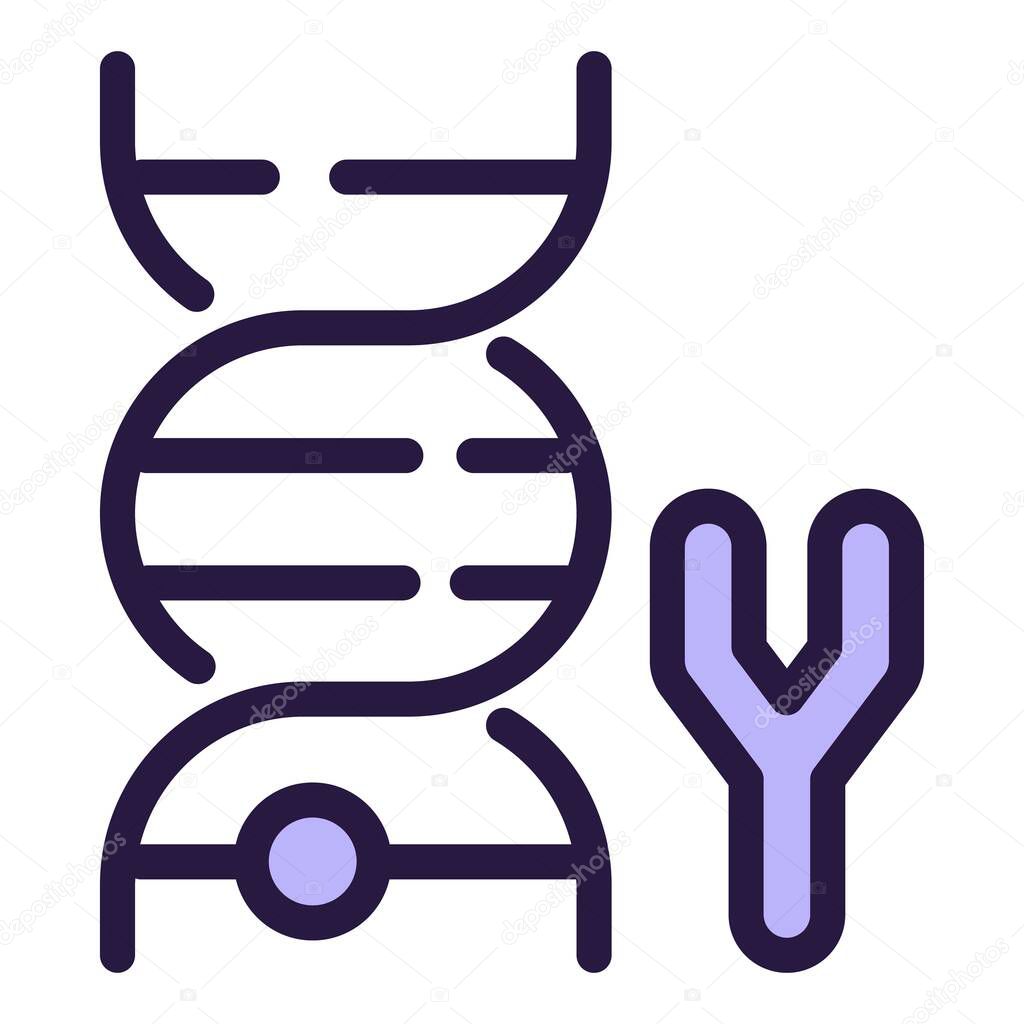 Y dna bio icono contorno vector. Rna genética 2022