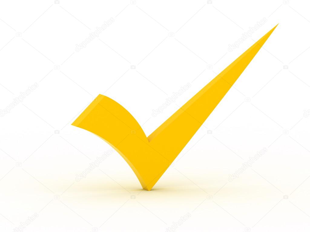 Checkmark amarelo — Fotografias de Stock © alevbagater #41400201