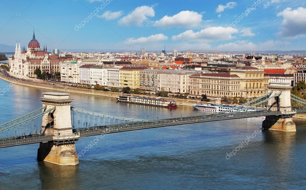 Budapest - panorama from castle, Hungary — Stock Photo © TTstudio #20125547