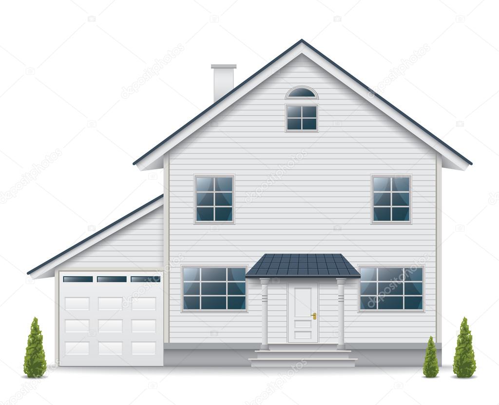 House isolated on white background Stock Vector by ©Opka186 45385411