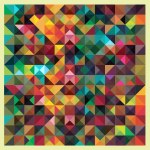Colorful Triangles Modern Abstract Mosaic Design Pattern — Stock Photo ...