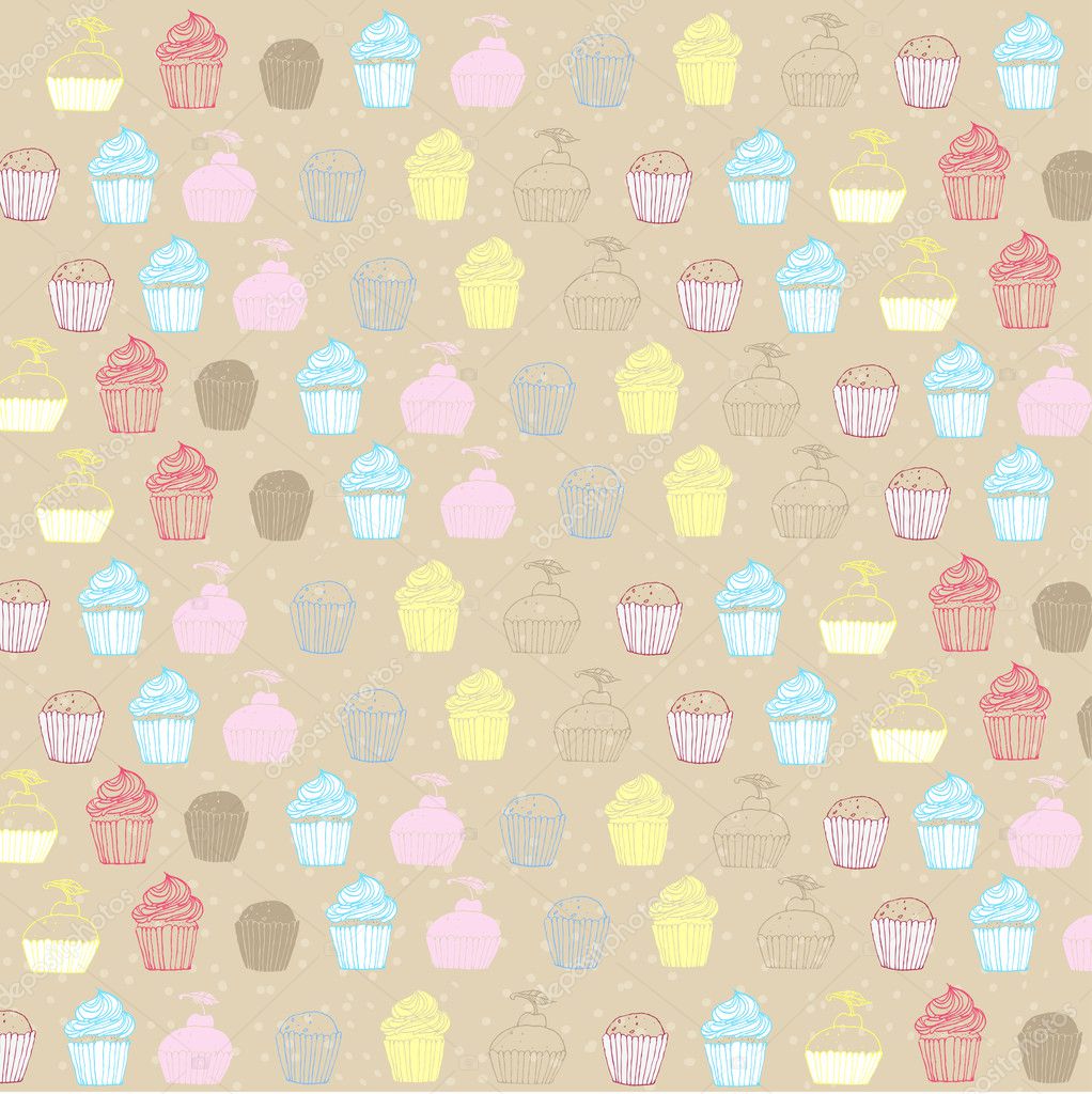 Cupcakes Seamless Pattern ⬇ Vector Image by © melindula | Vector Stock ...
