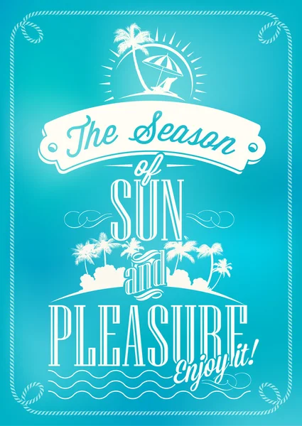 Seaside Poster With Typography Stock Vector Image by ©melindula #42059637