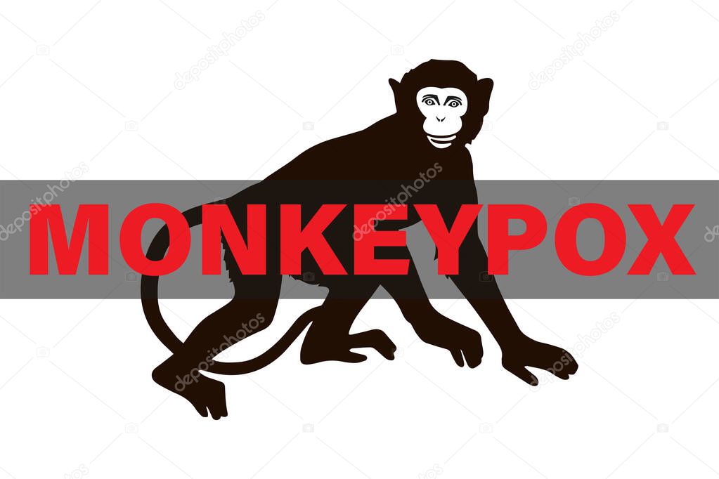 Ilustración vectorial de un icono de mono. El nuevo virus de la viruela ...