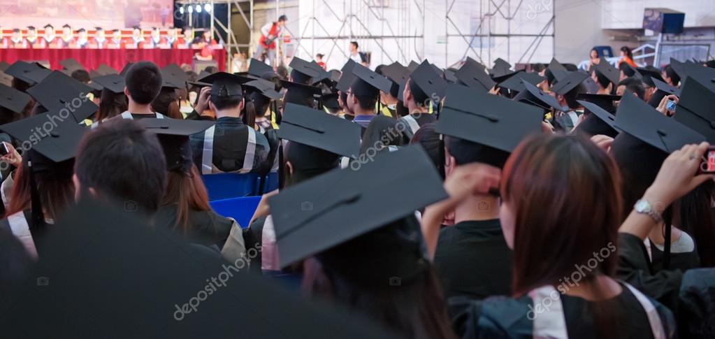 Shot of graduation caps during commencement Stock Photo by ©gjp1991 ...