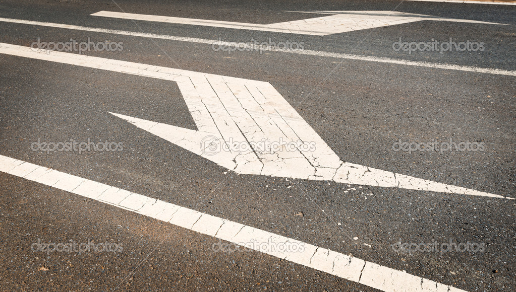 One-way signs on a road Stock Photo by ©gjp1991 29488199