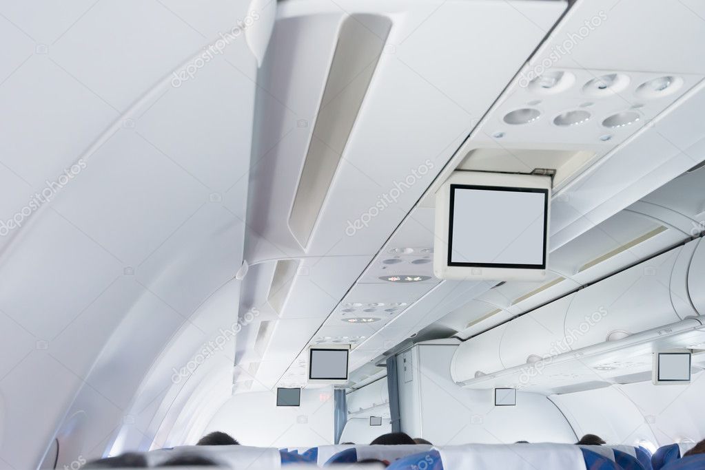 Interior of a commercial airplane — Stock Photo © gjp1991 #32774725