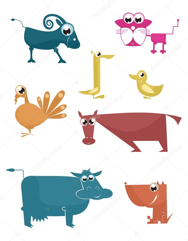 Comic farm animal — Stock Vector © sotosy #51681279