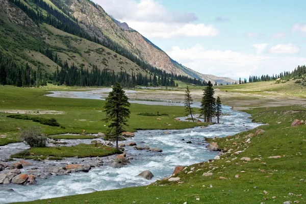 River in Dzhuku Valley, Tien Shan mountains, Kyrgyzstan Stock Photo by ...