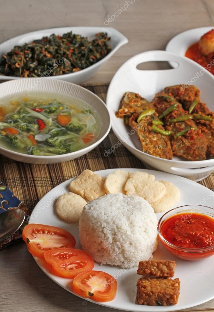 Indonesian lunch menu Stock Photo by ©ismedhasibuan 51341767