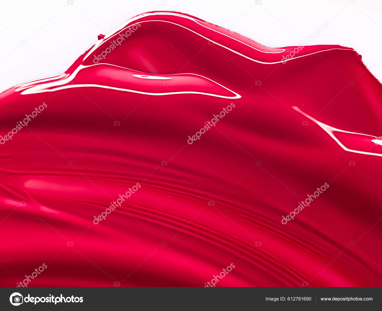 Red Gloss Texture Red Lipstick Or Lip Gloss Texture As Cosmetic...