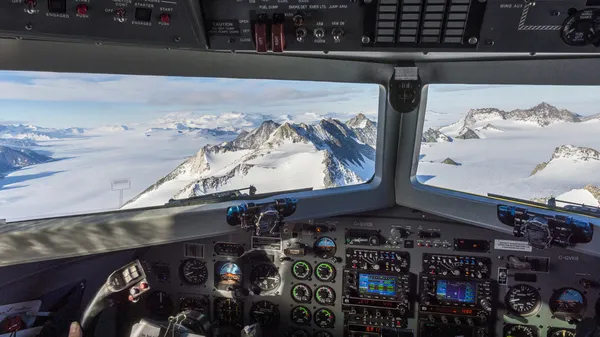 Antarctic Landscape From Airplane Cockpit - Stock Image - Everypixel