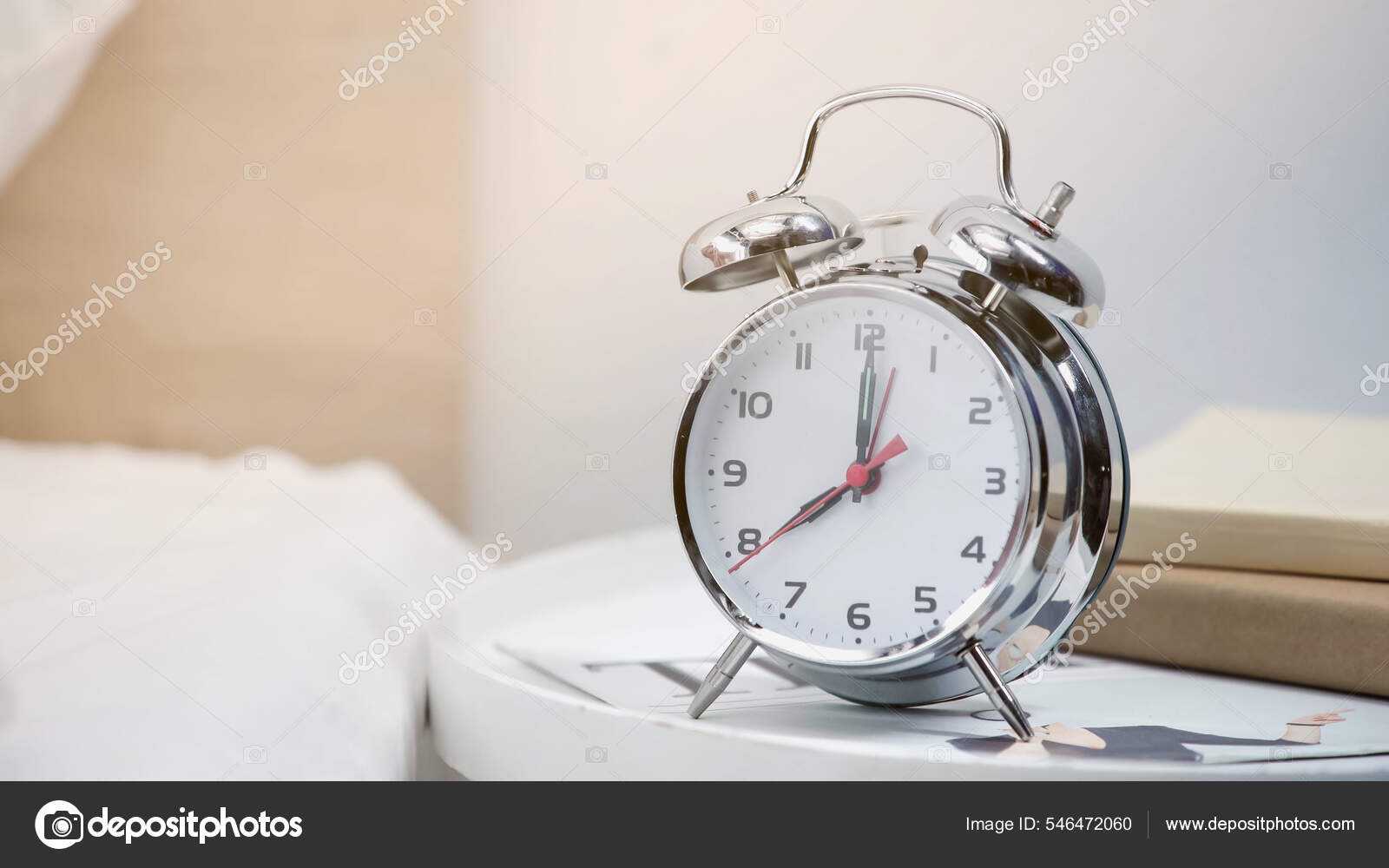Retro Alarm Clock Showing Eight — Stock Photo © RostyslavOleksin #546472060