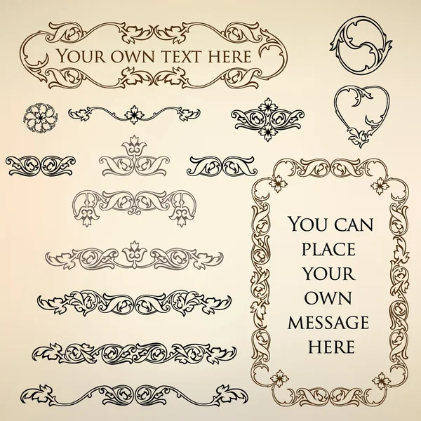 Vector set: calligraphic design elements and page decoration ... Vector set: calligraphic design elements and page decoration ...
