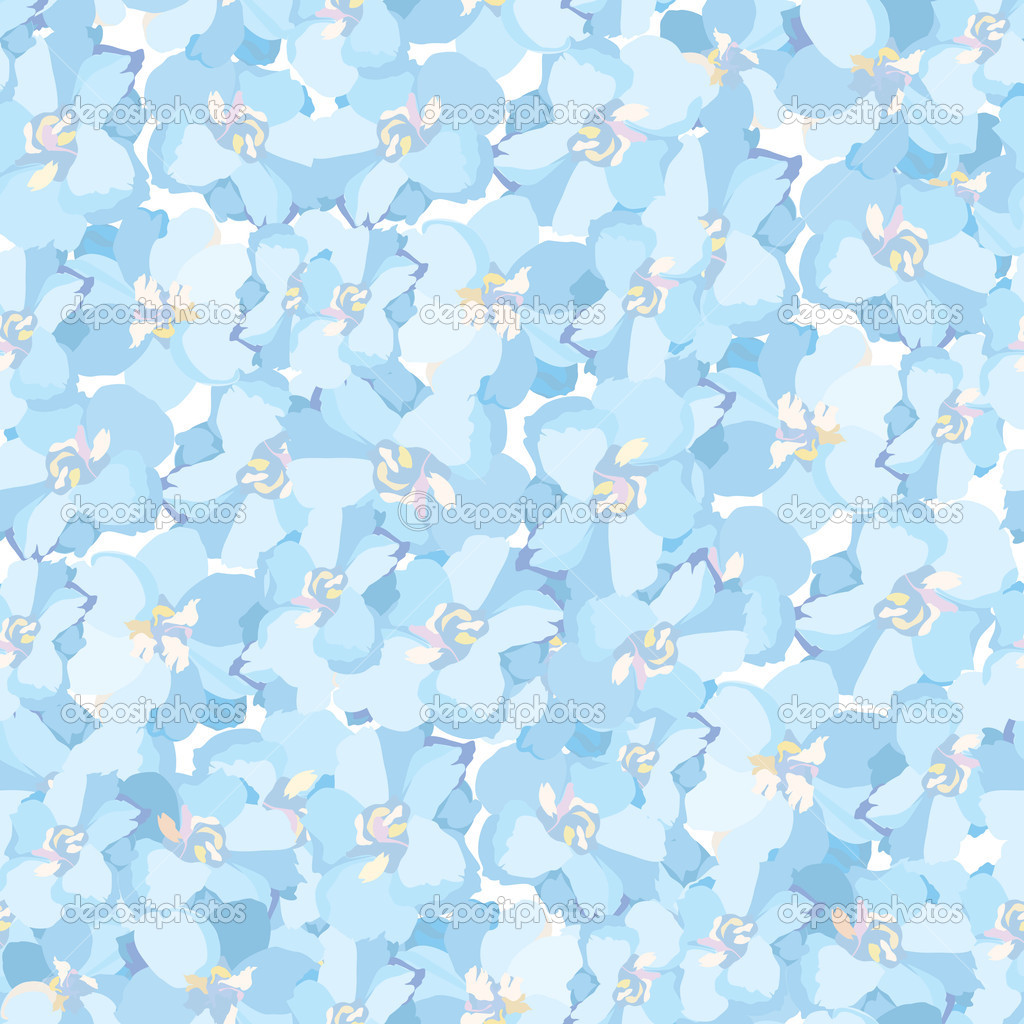 Fondo sin costuras flor. Textura floral azul. Vector brillante florecer ...