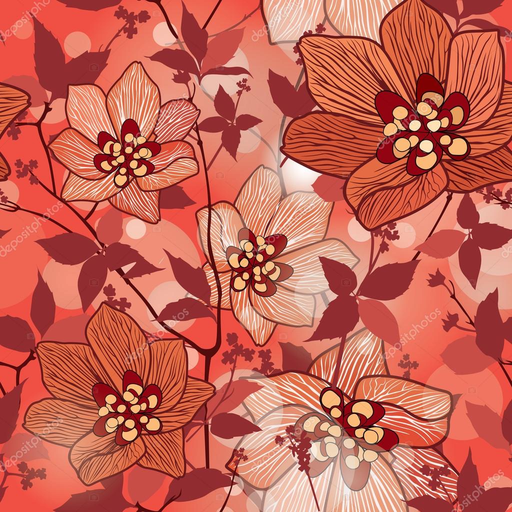 Flowers seamless background Stock Vector Image by ©YokoDesign #30041945