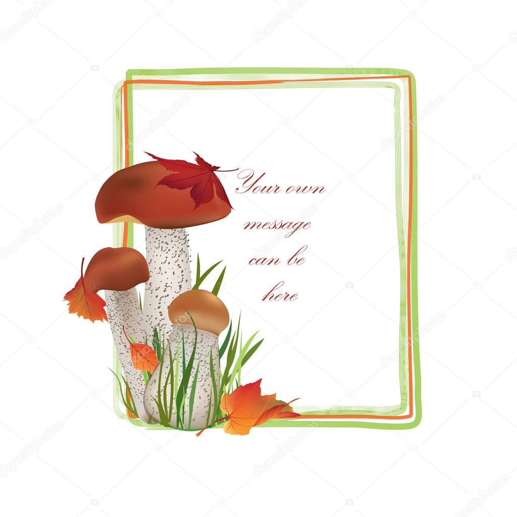 Mushrooms frame Stock Vector Image by ©YokoDesign #30042237