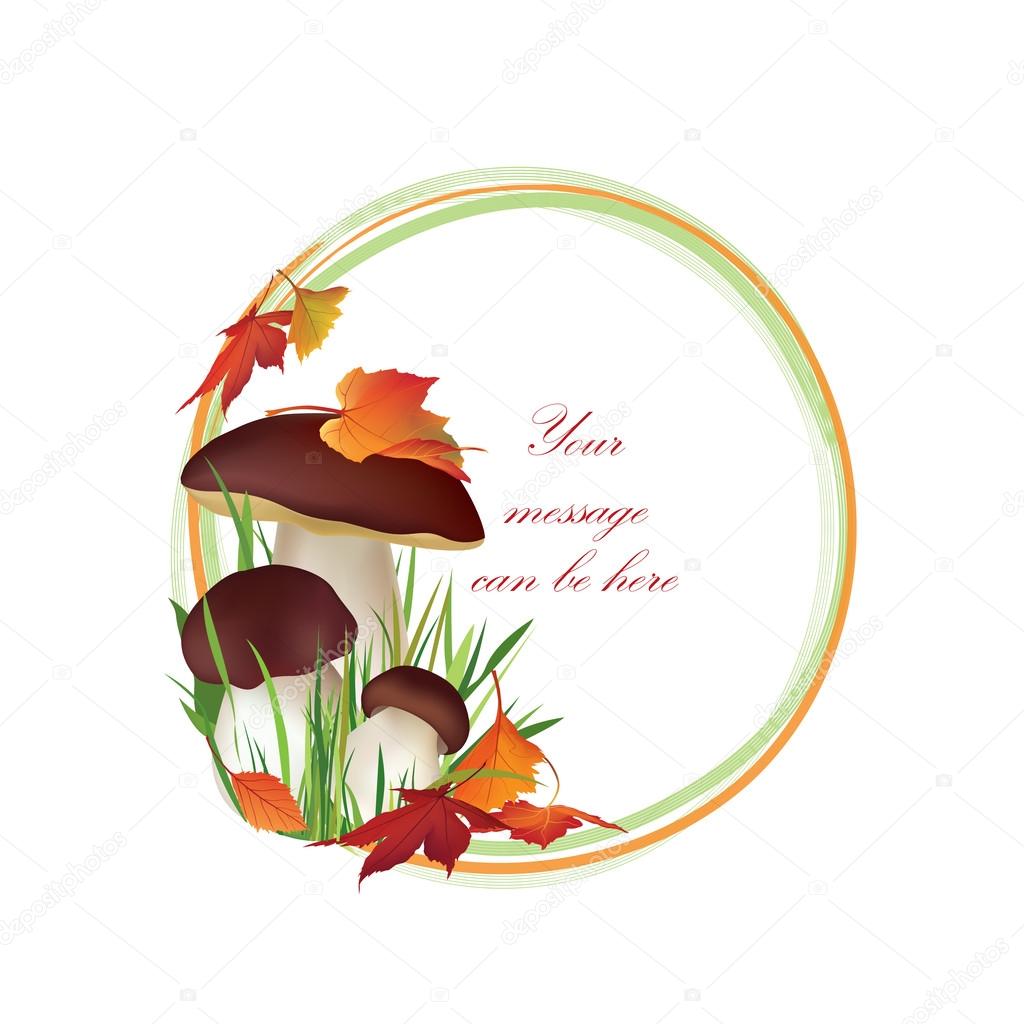 Mushrooms frame — Stock Vector © YokoDesign #30042267