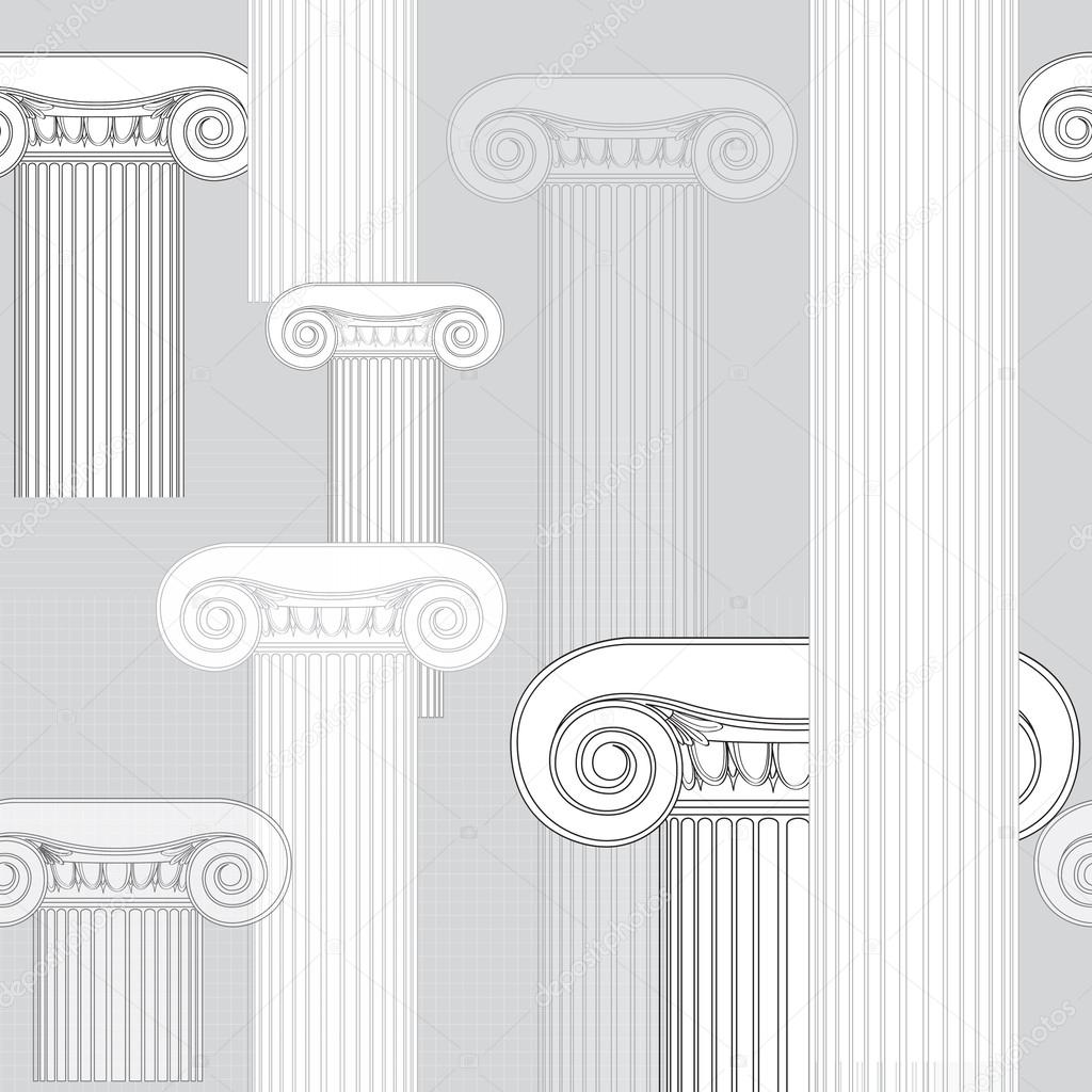 Classic columns seamless background. Roman column. — Stock Vector ...