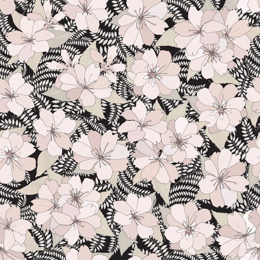 Floral seamless background. Stock Vector Image by ©YokoDesign #40599757