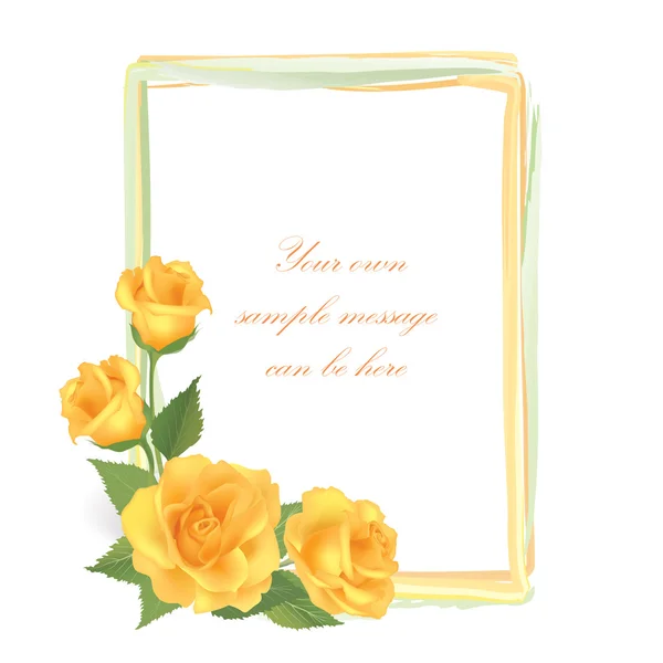 Yellow rose frame Stock Vector Image by ©YokoDesign #42519617