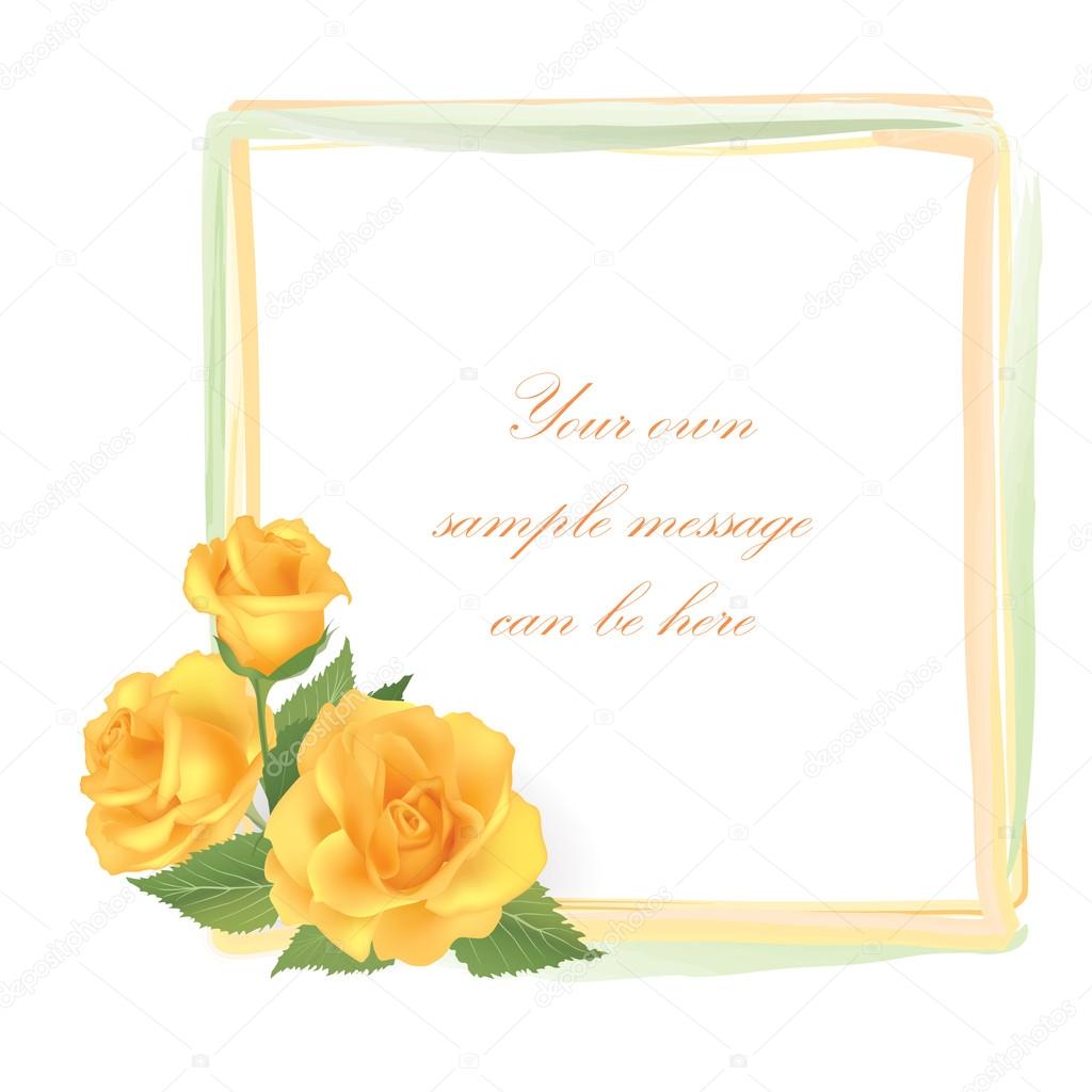 Yellow rose frame — Stock Vector © YokoDesign #42519609