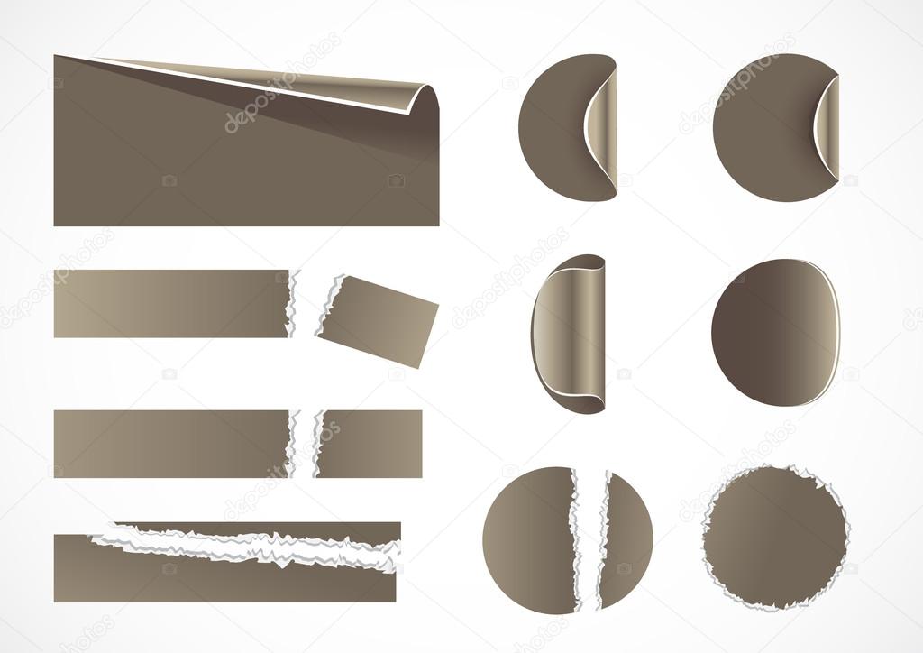 Brown stickers and papers Stock Vector Image by ©yurakr #18546085
