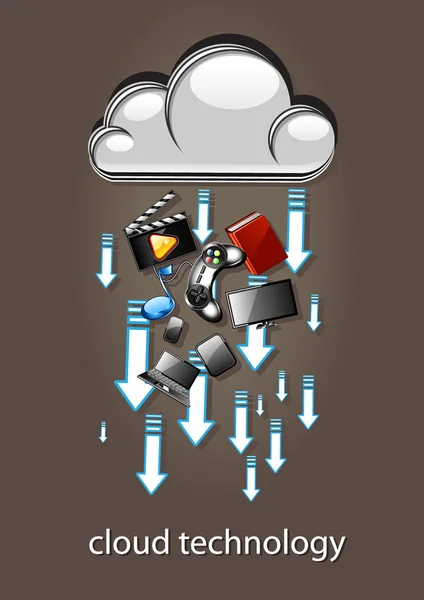 Cartoon cloud technology — Stock Vector © yurakr #18131153