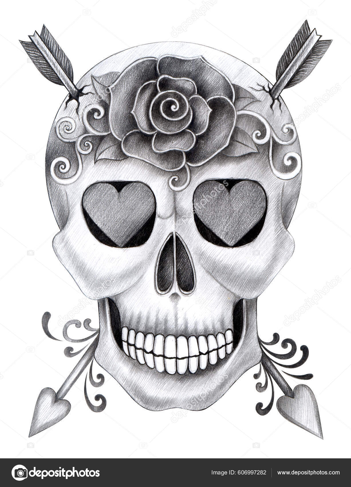 Cool Skull Designs To Draw On Paper