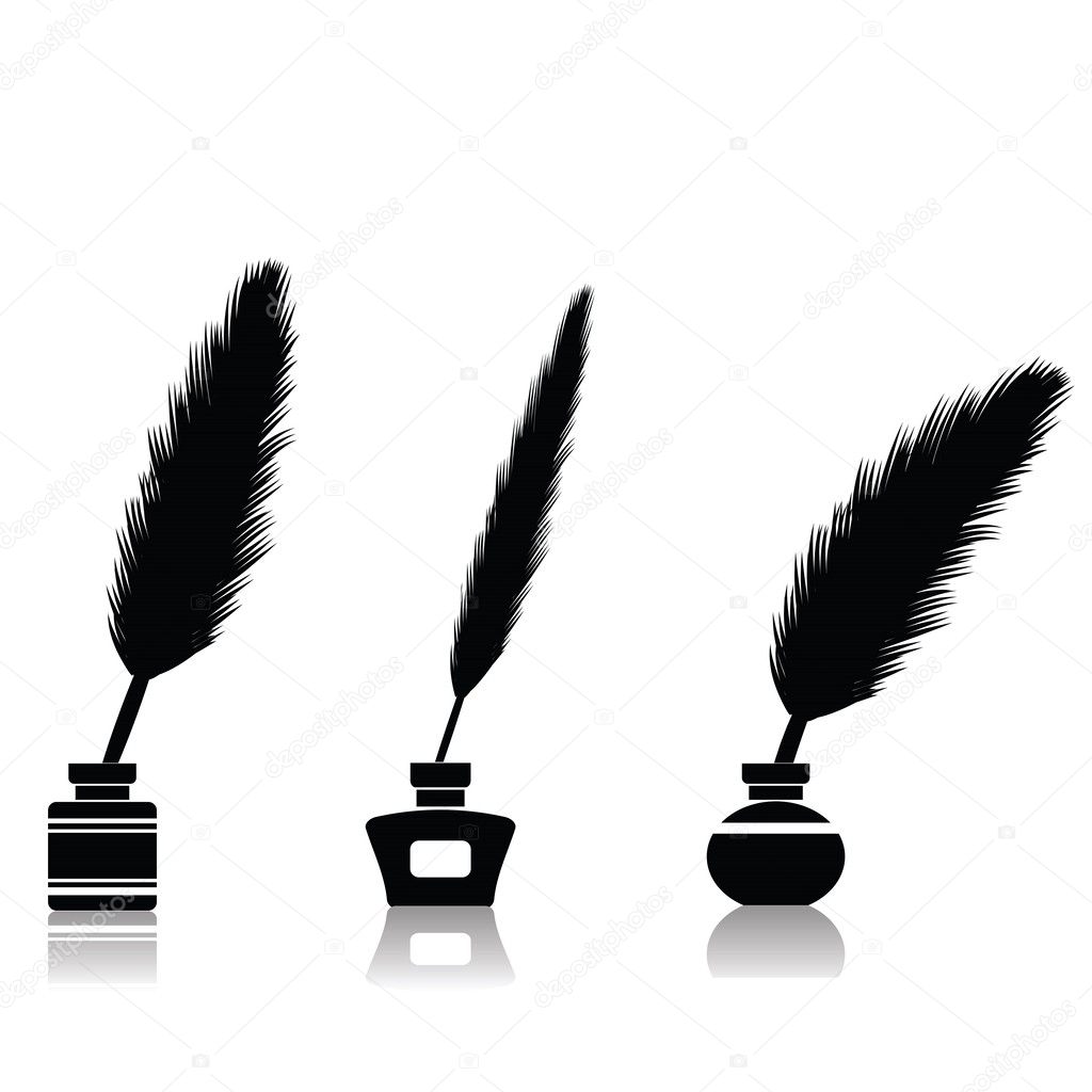 Feather pen — Stock Vector © valeo6 #42344849