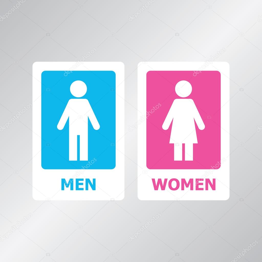 Pink Female Bathroom Symbol