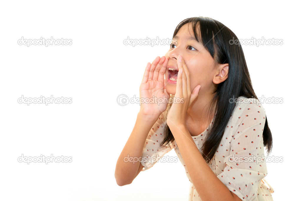 Girl calling someone — Stock Photo © sunabesyou #19301697