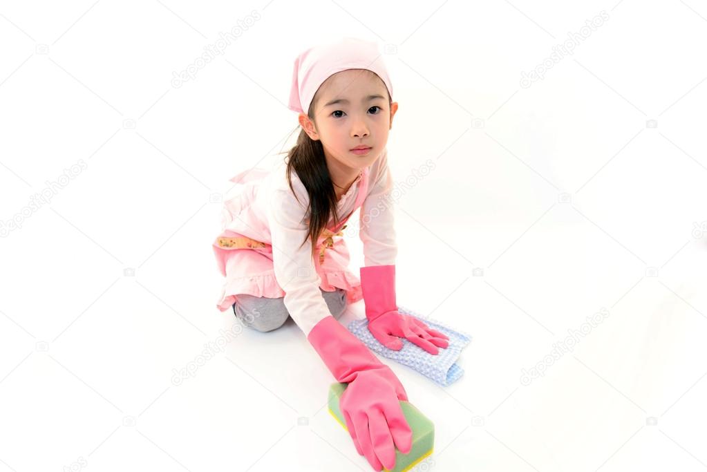 Girl cleaning Stock Photo by ©sunabesyou 20164681