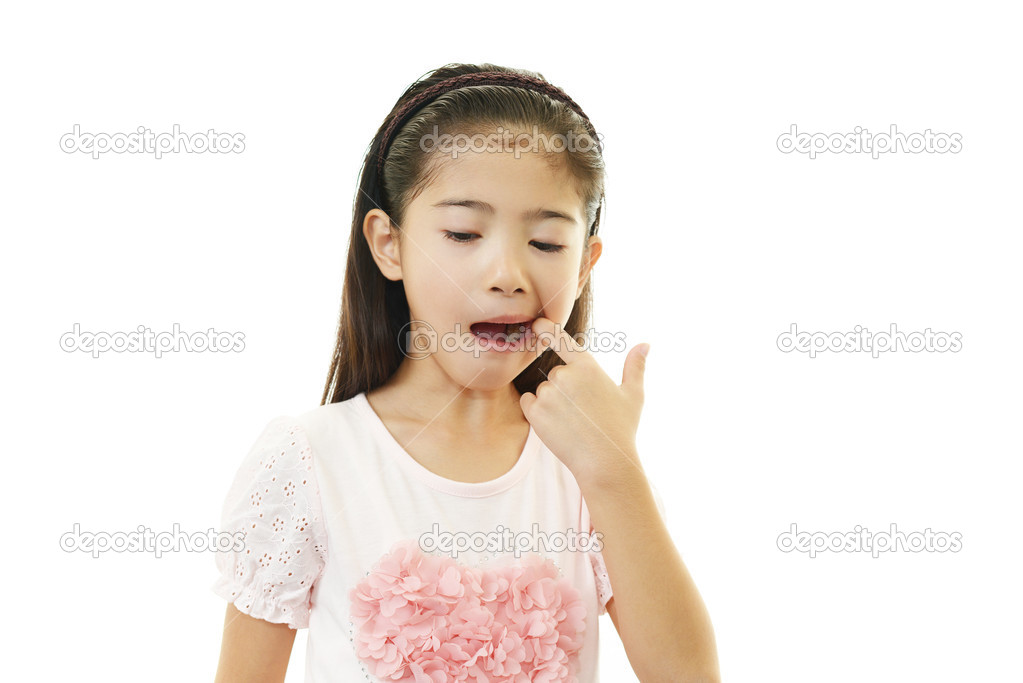 Girl with toothache Stock Photo by ©sunabesyou 43578055