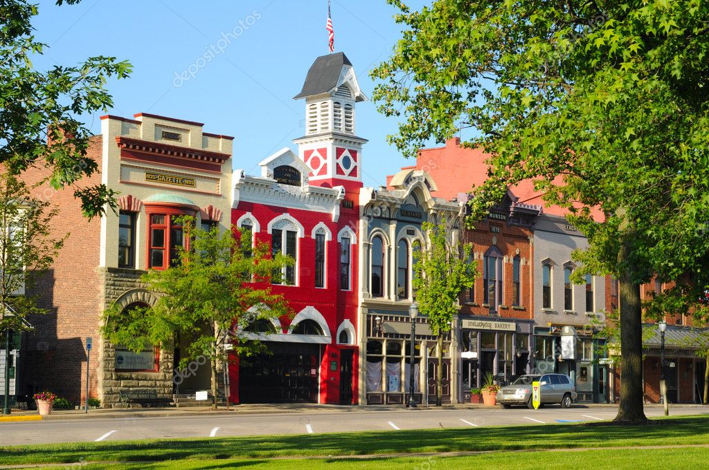 Old Small Town Square