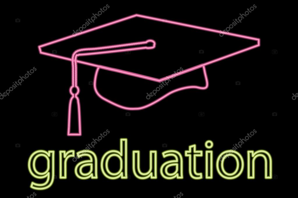 Neon graduation cap symbol Stock Vector by ©xprmntl 19742741