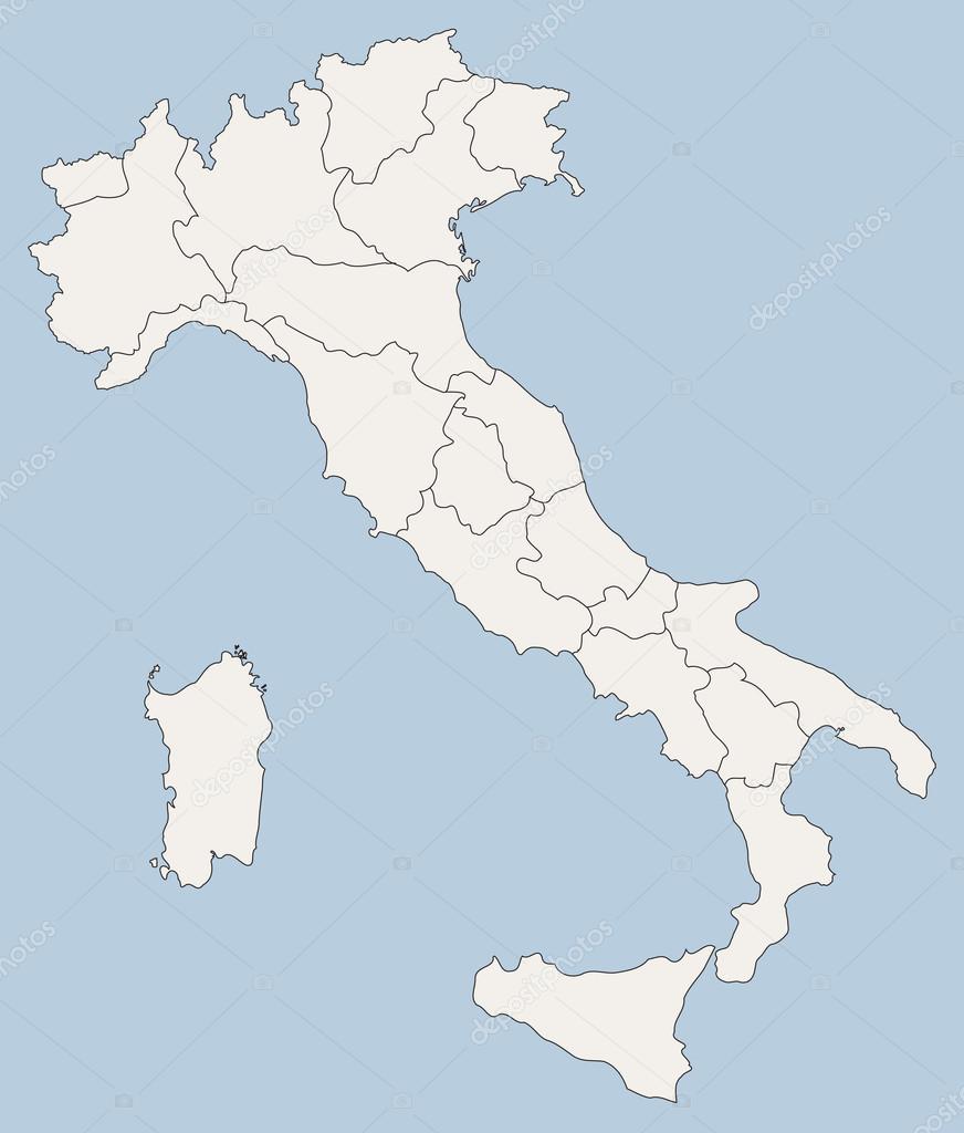 Carte vectorielle de Italie — Image vectorielle xprmntl © #19750151
