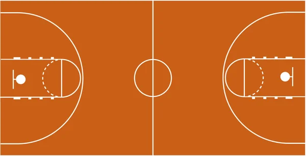 Basketball Field Vector White Background Stock Vector Image by ...