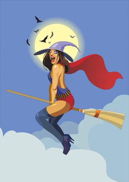 Cute Sexy Witch On A Party — Stock Vector © Deedl 40553567