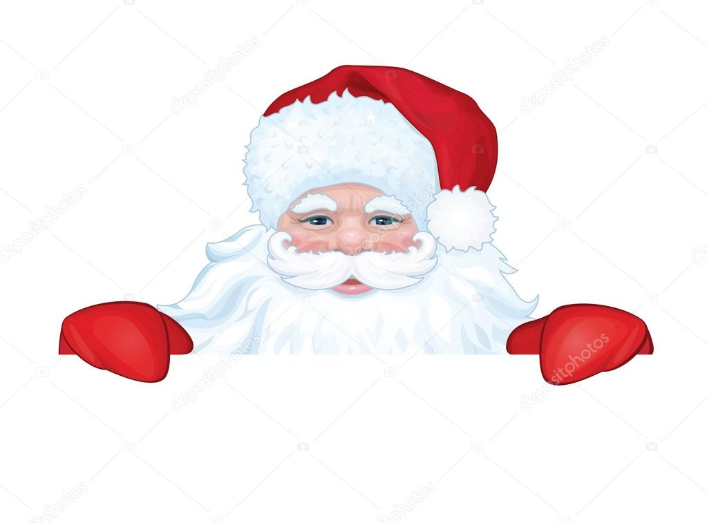 Santa Claus hiding by blank Stock Vector Image by ©rvika #35310441